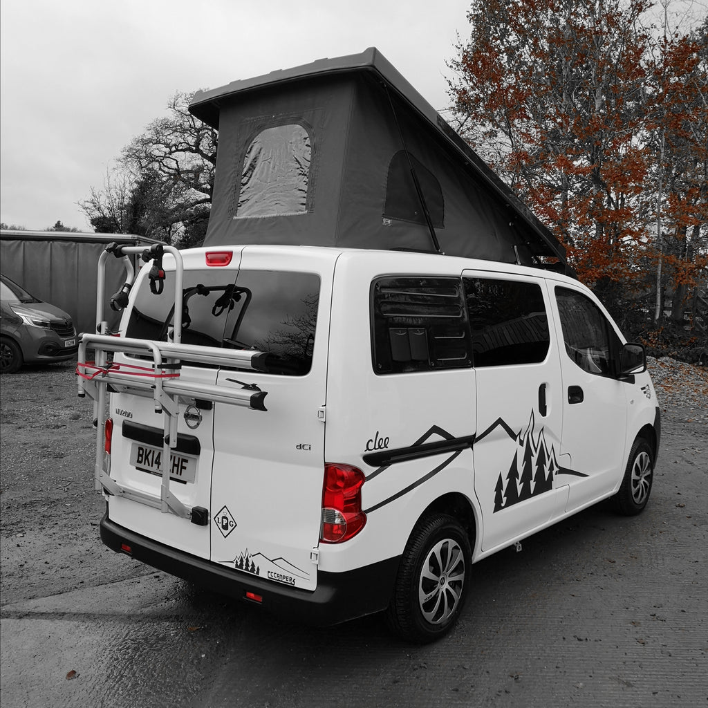 NISSAN NV200 double barn french rear door Fiamma bike rack carrier ...